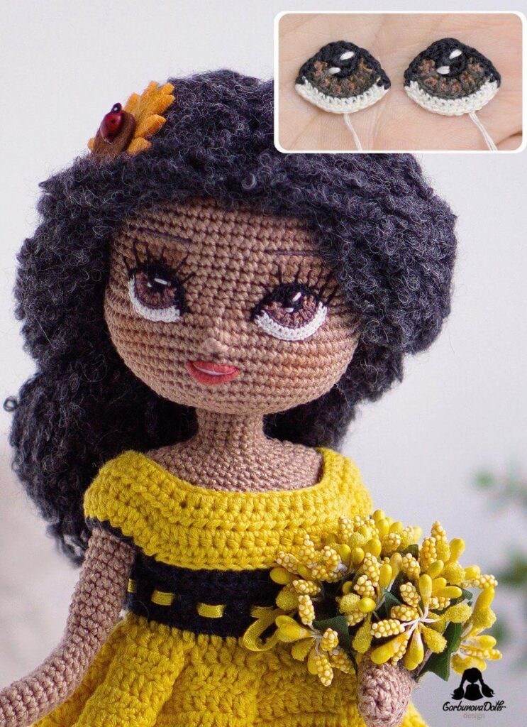 Crochet doll eyes pattern