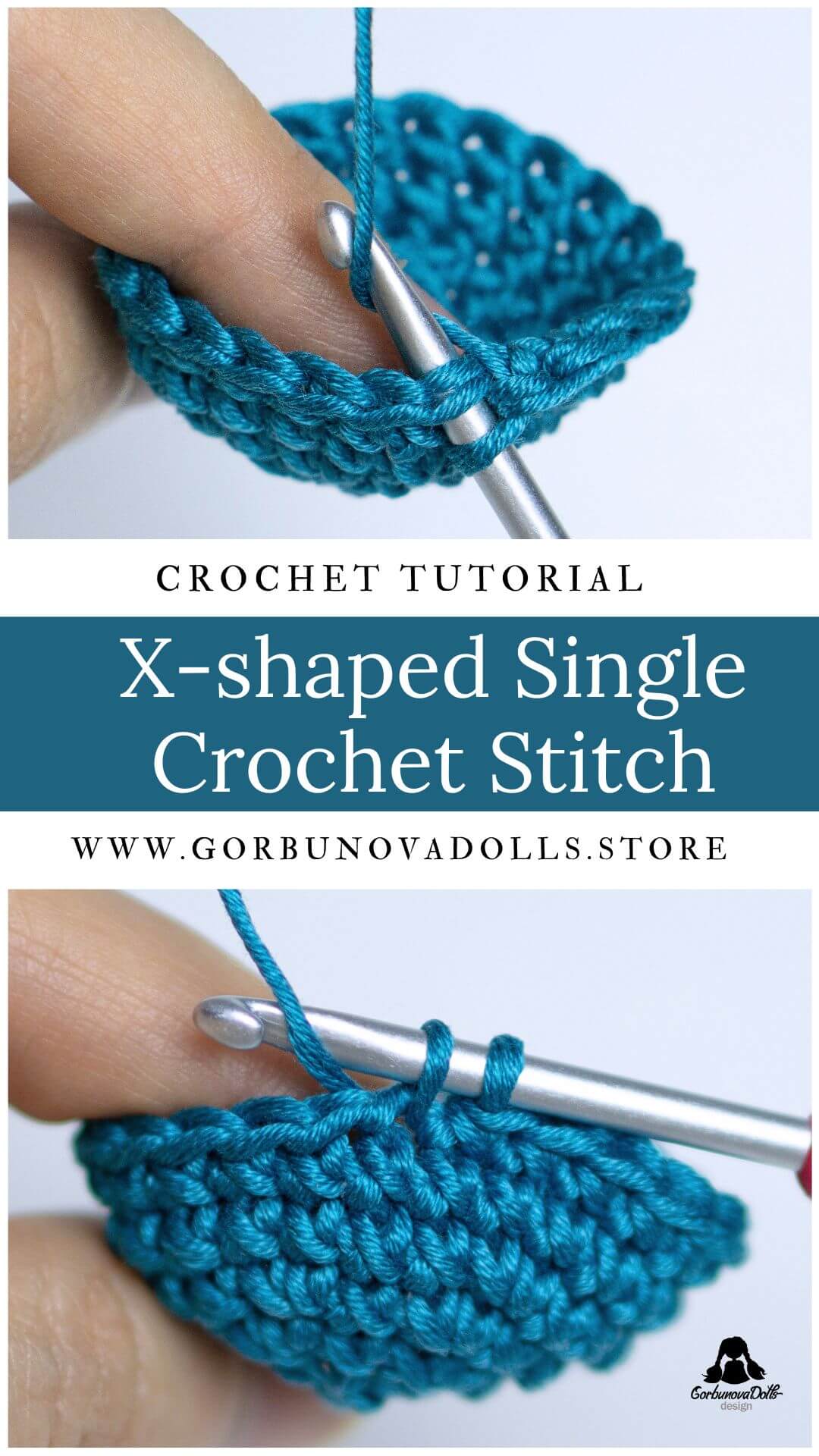 How to Do the X-shaped Single Crochet Stitch | GorbunovaDolls
