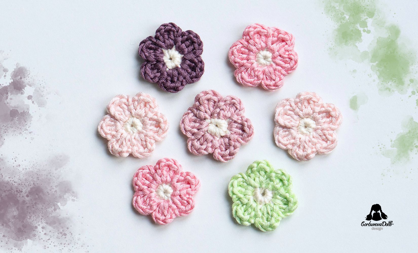 Crochet Tiny Flower Free Pattern | GorbunovaDolls