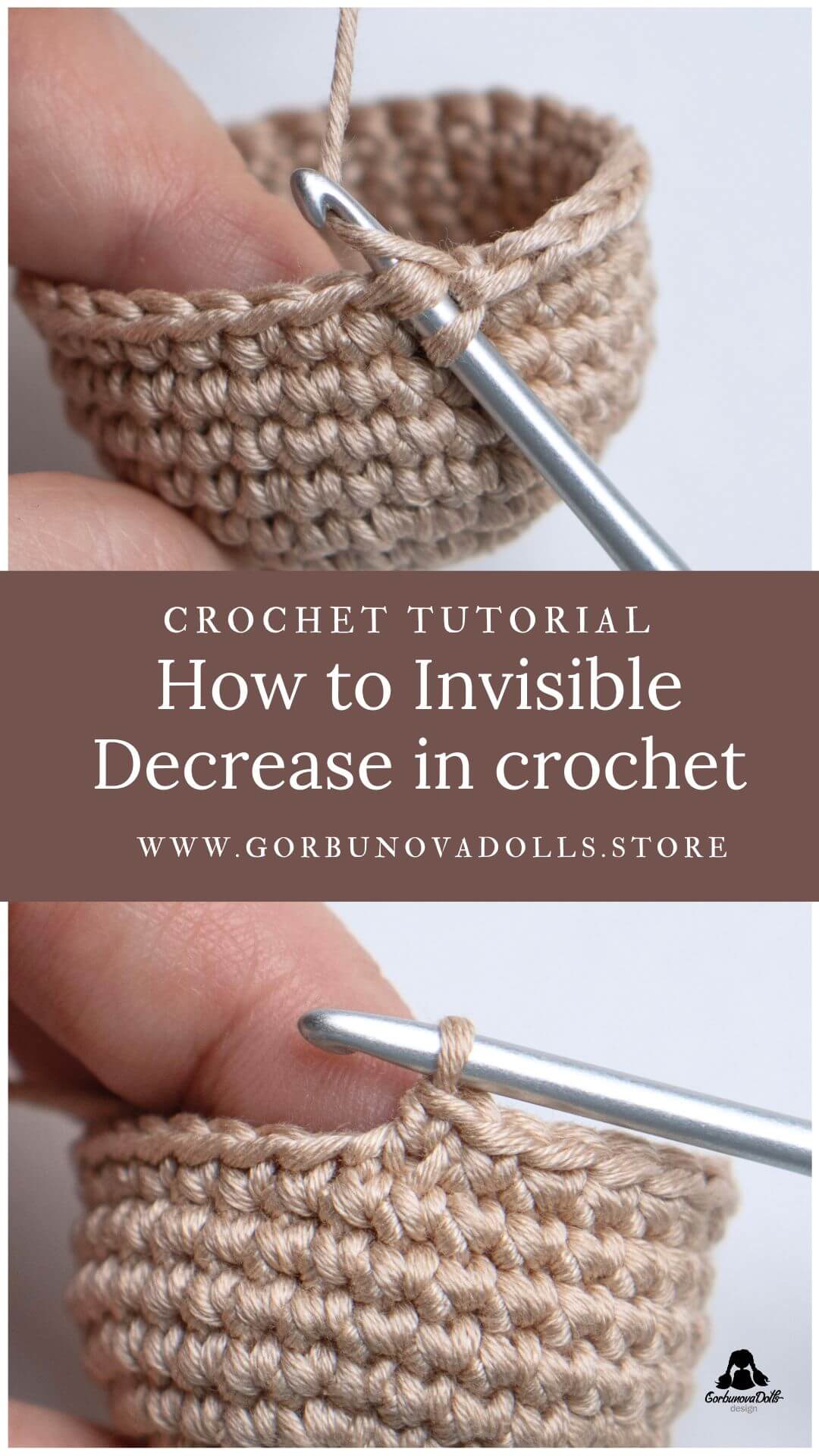 How to Do an Invisible Decrease in Crochet | GorbunovaDolls
